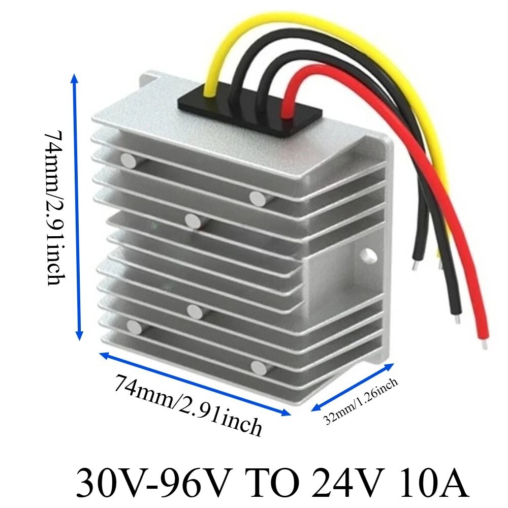 Понижающий DC-DC преобразователь 30V-96V to 24V 10A