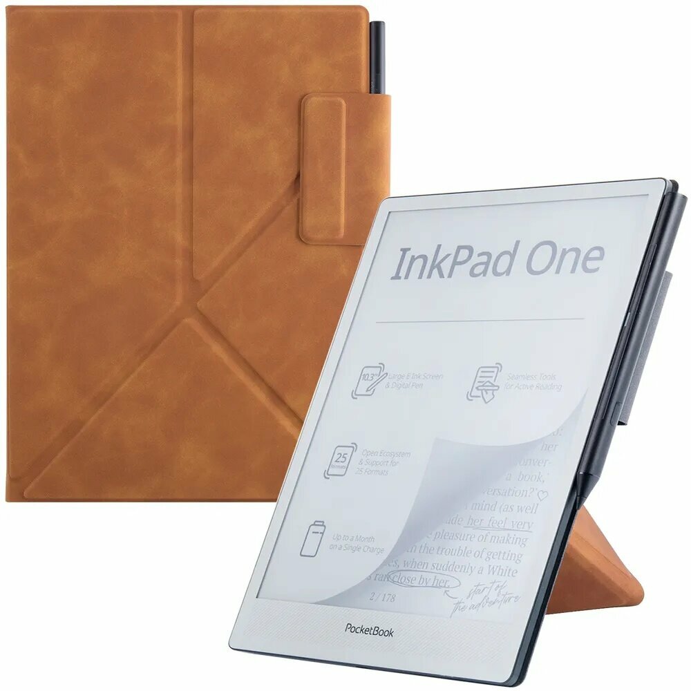 Магнитный чехол для Pocketbook InkPad One (модель PB1030), подставка для оригами и дизайн пряжки для ручки, чехол из искусственной кожи с автоматическим сном/пробуждением