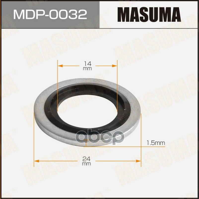Шайба (прокладка) для болта маслосливного MASUMA, RENAULT 14x24x1.5 Masuma арт. MDP0032 - высокое качество товара по низкой