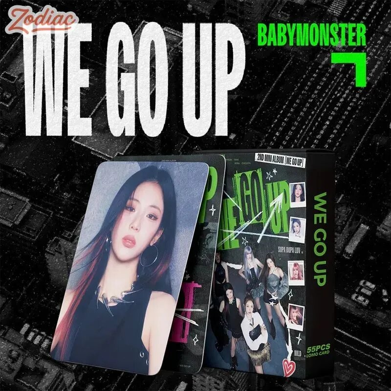 55 BABYMONSTER 2-й мини-альбом WE GO UP LOMO Cards, постер K-POP, фотокарточки Stuck-in-the-Middle, подарочная коллекция BABY MONSTER