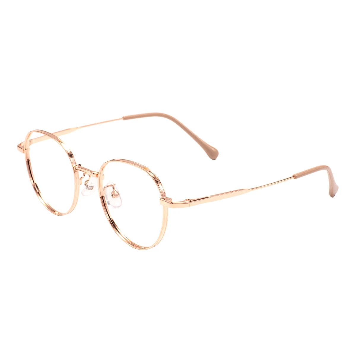 VIPA Круглые очки из нержавеющей стали чёрного цвета rose gold, Желтый