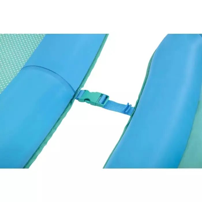 Надувной матрас BestWay Flex n Fold 43553 BW с плотиком 61 × 41 см, нагрузка до 90 кг, сетчатое дно, ПВХ, голубой — фото 1