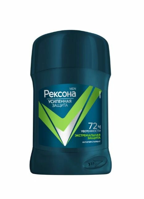 Рексона Men Дезодорант мужской твердый стик антиперспирант Экстремальная защита, 50 мл