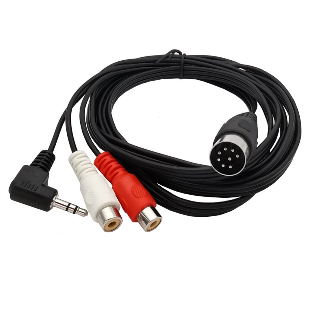 DIN 8Pin Разъем DIN-2RCA/3,5 мм Разъем 8-Контактный Кабель DIN/2RCA Кабель-адаптер