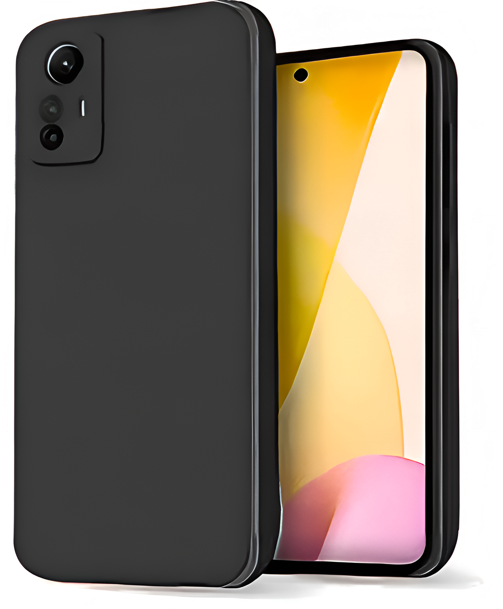 Чехол матовый для Xiaomi 12/ 12X / 12S, черный с защитой камеры