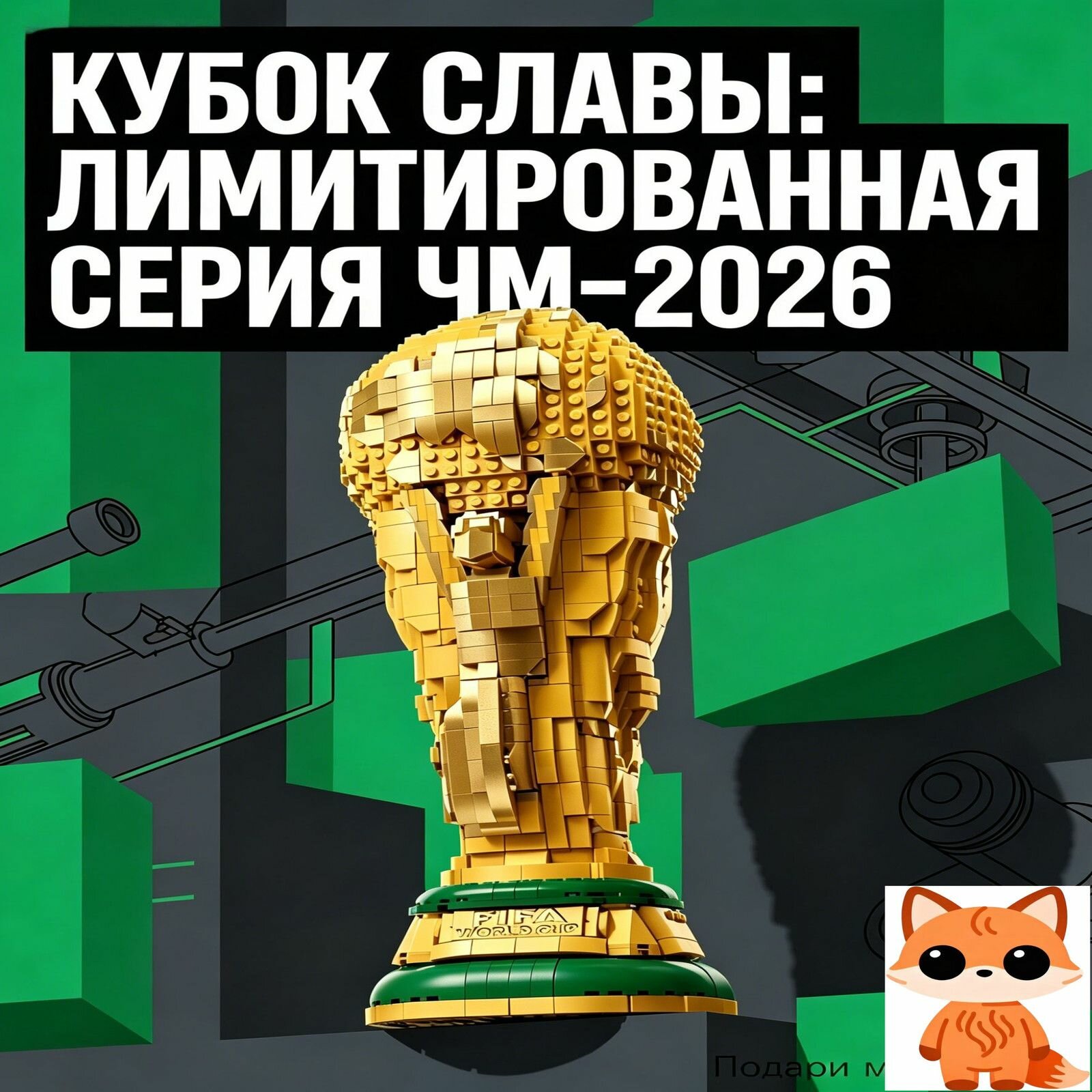 Конструктор Кубок фифа Чемпионат мира по футболу 43020, футбольный трофей, игрушка для фанатов, подарок