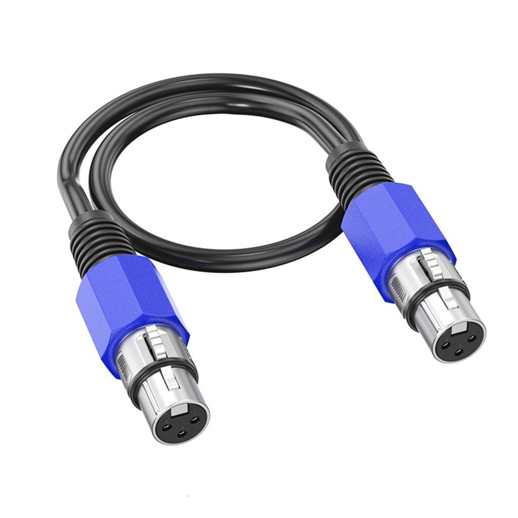 Кабель XLR 3-pin мама-мама, 30см-10м, Синий - 10m