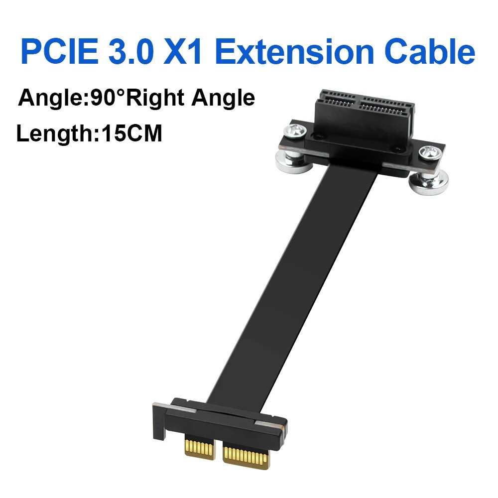 FENVI Кабель-удлинитель PCIE 3.0 X1 90° PCIE 3.0 X1 15CM