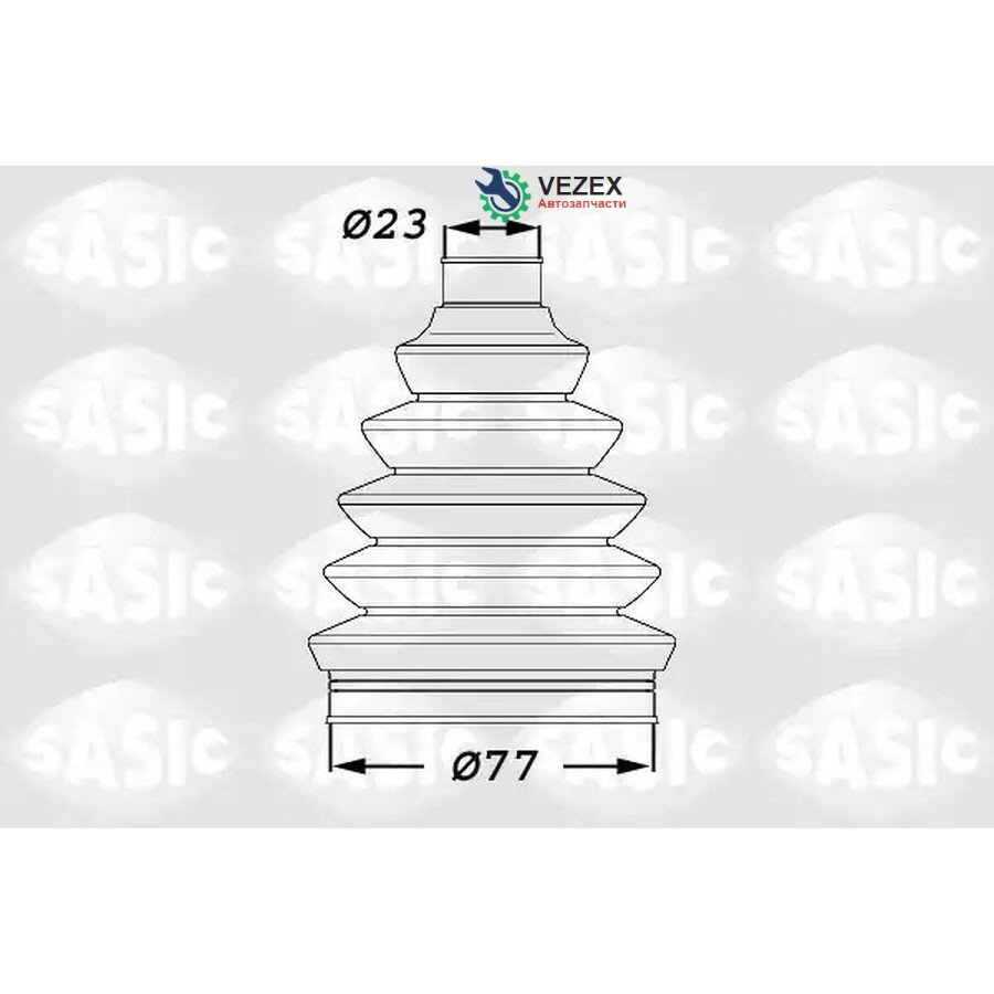 SASIC 1900008 Пыльник шруса внешнего