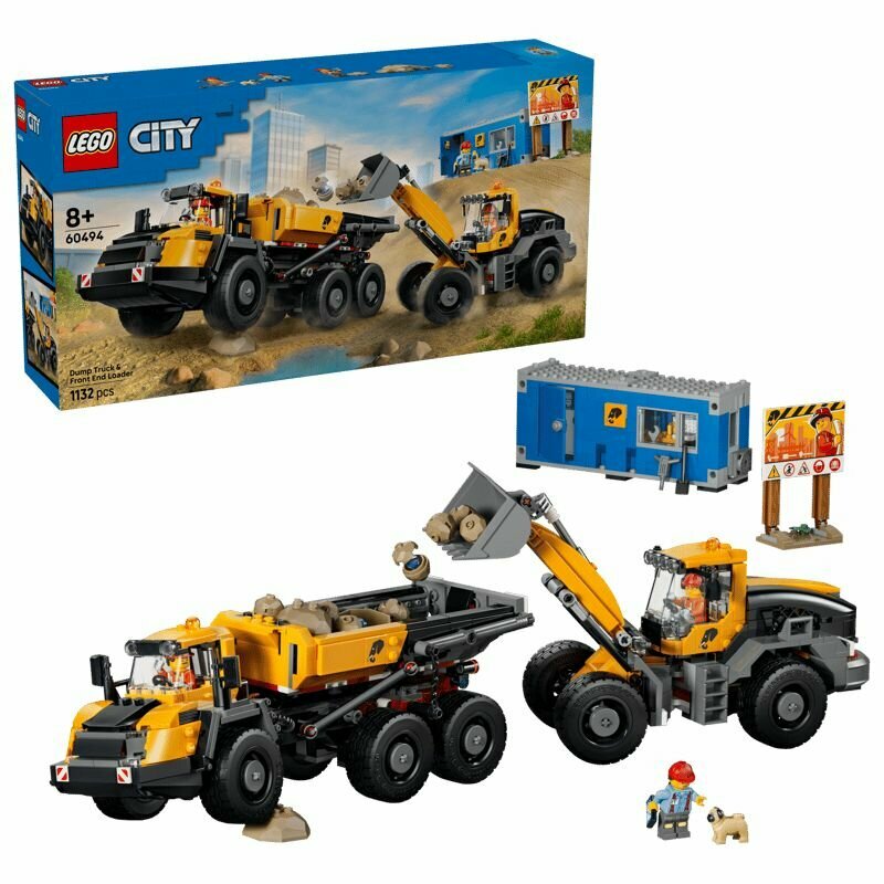 Конструктор LEGO CITY - Самосвал и фронтальный погрузчик, 1132 эл. - Лего сити 60494