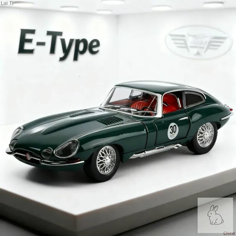 Миниатюрная модель автомобиля из литого металла Ягуар E-Type модель автомобиля Игрушки 1:24 Jaguar E-Type Coupe