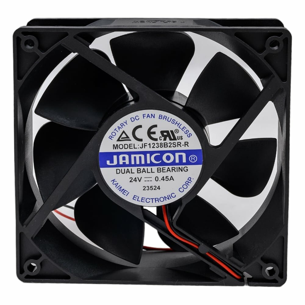 Вентилятор JAMICON JF1238B2SR 120х120х38 24В с разъемом 2 конт. MOLEX 5239-2(PHU-2) С00034862 — фото 1