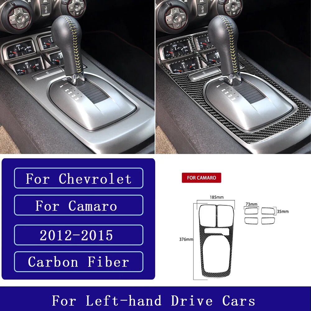 Для Chevrolet Camaro 2010-2015: накладка на панель приборов и центральную консоль из карбона, 31