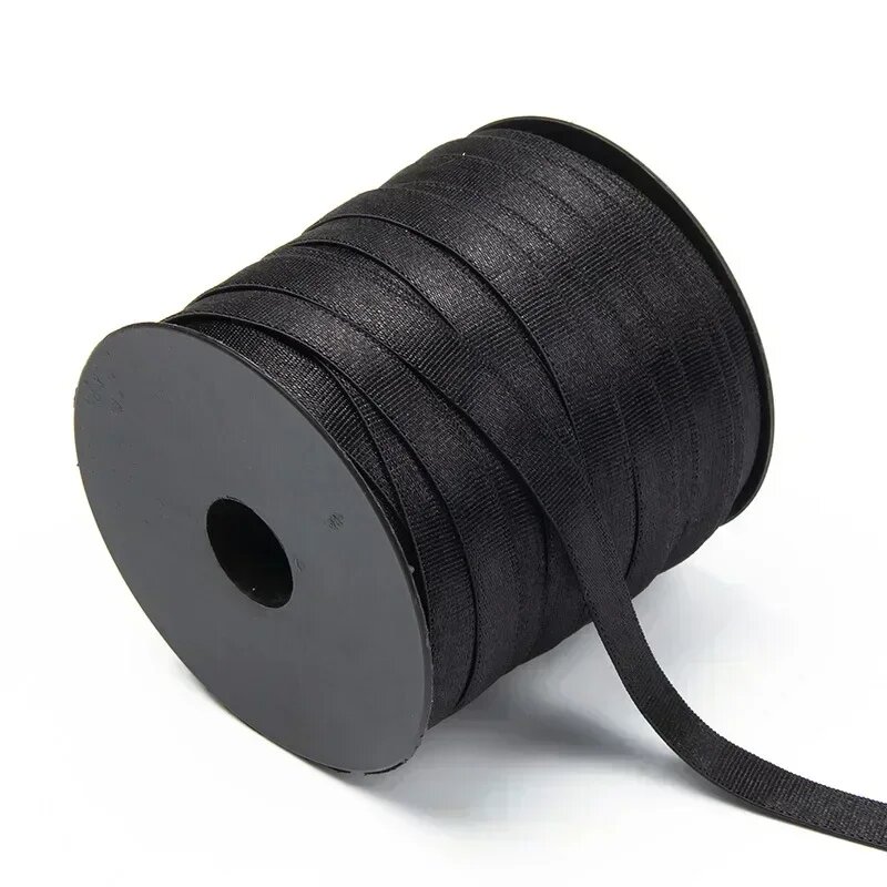 Эластичные ленты для пошива одежды Meetee 6/8/10/15 мм Черный, 8mm, Black, 10Meters