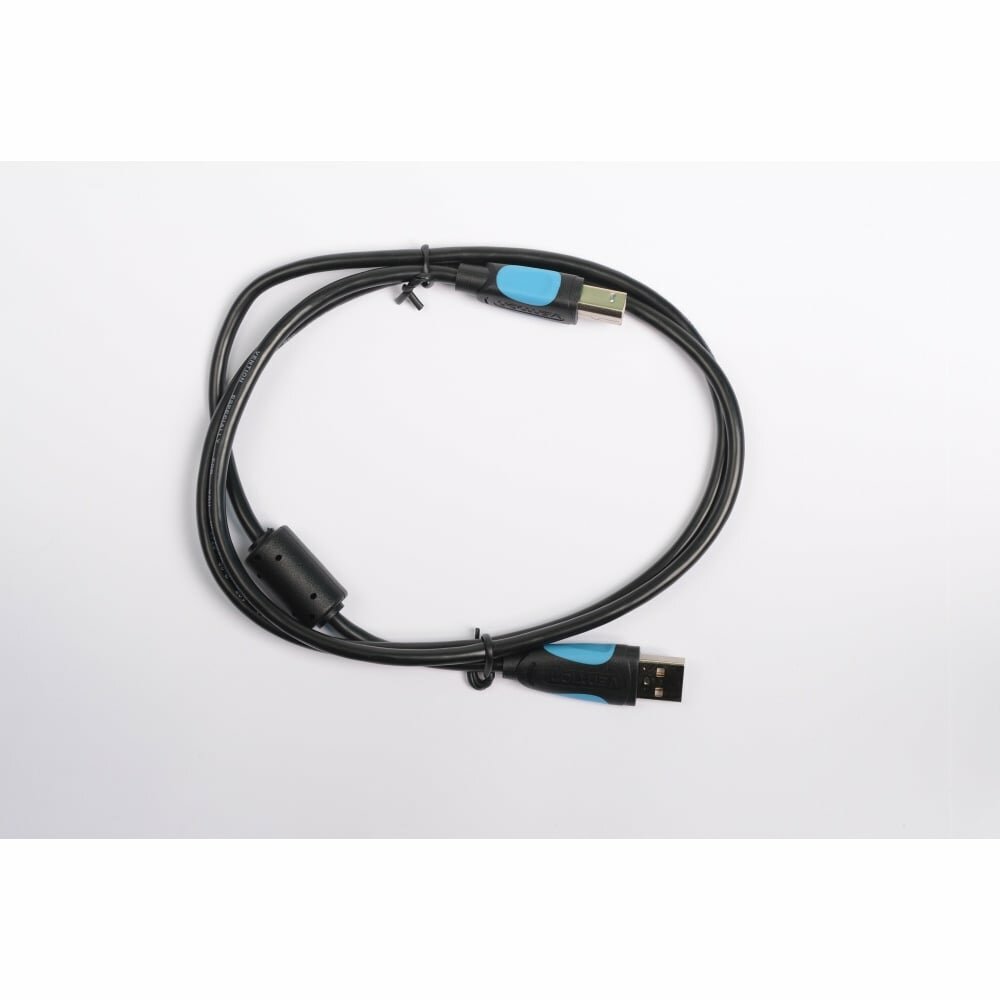 Кабель Vention USB 2.0 AM/BM - 3м, черный VAS-A16-B300 — фото 1