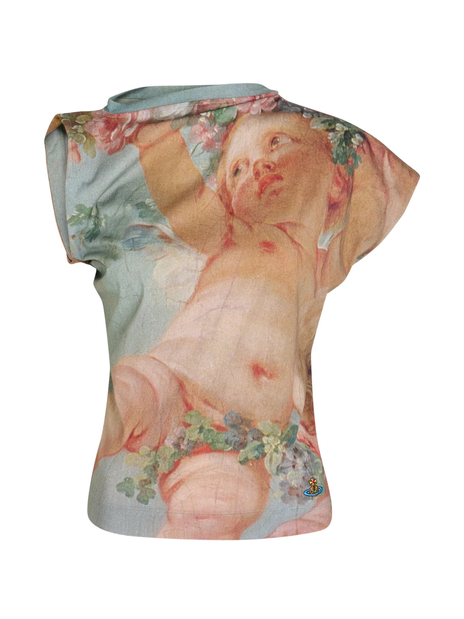 Топ Cherub-print draped top