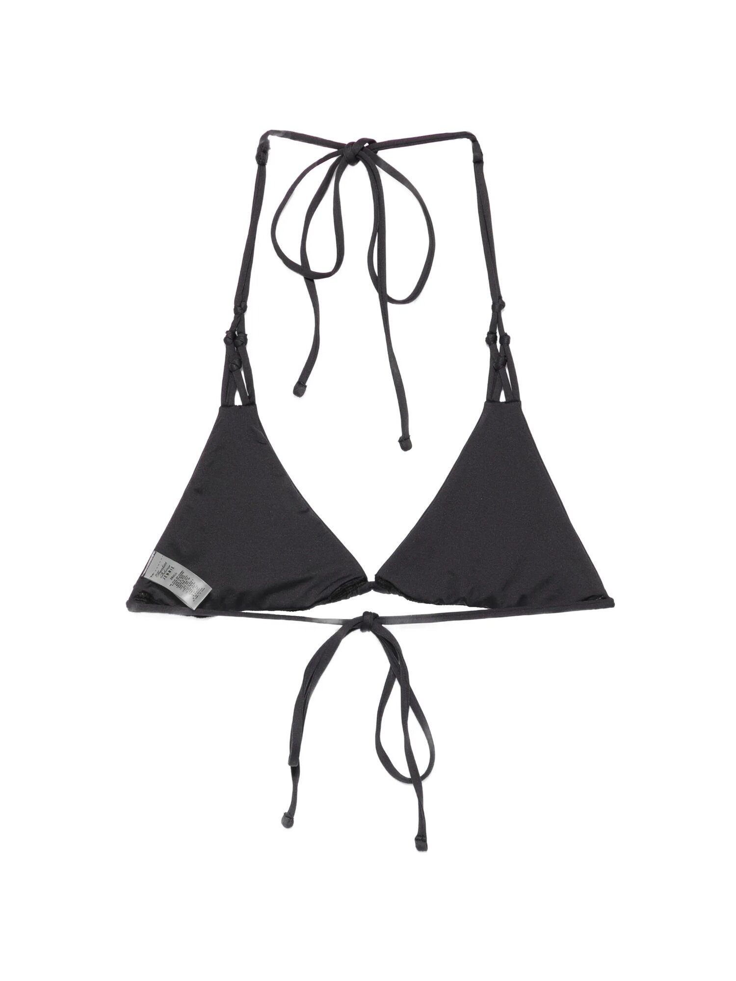 Купальник Frankie's Bikinis X Jennie Encore triangle bikini top, размер 44, черный/черный — фото 1