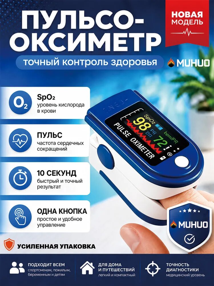 Пульсометр, Уровень стресса, синий