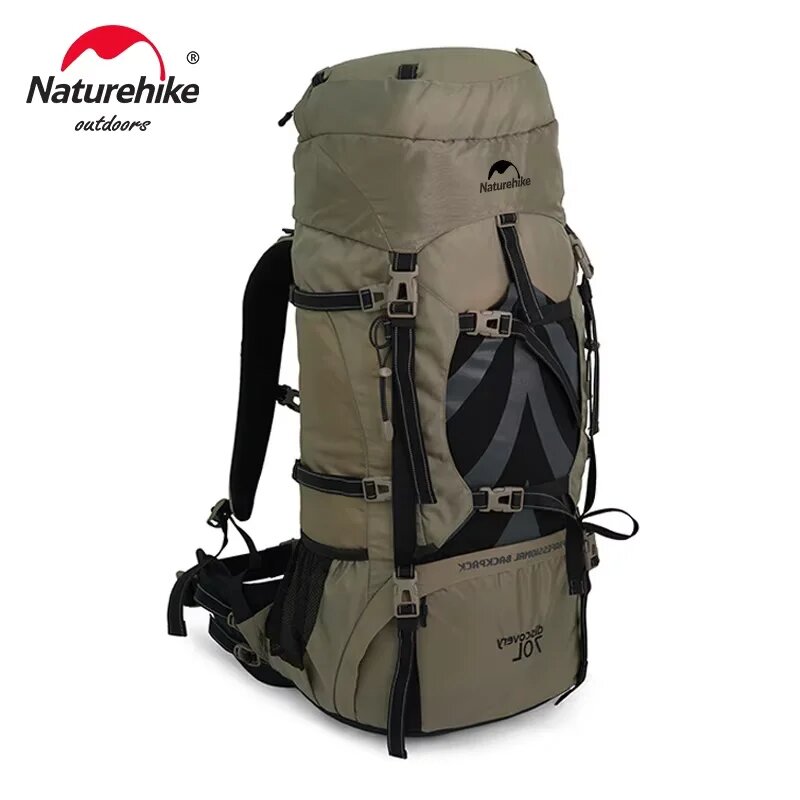 Naturehike 70+5л рюкзак из нейлона Brown-70L