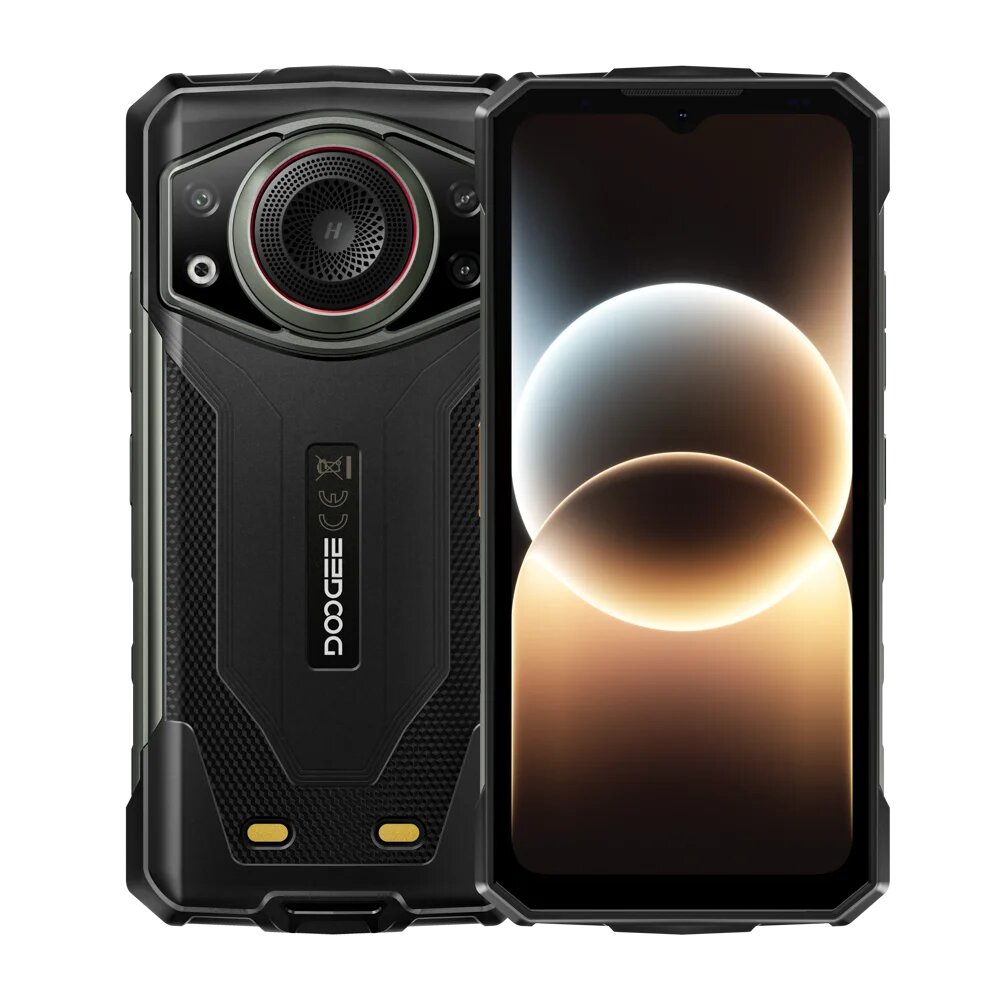Doogee Fire 7 Ultra 5G защищенный смартфон, 6 ГБ ОЗУ, 256 ГБ ПЗУ, 6,56-дюймовый IPS-экран, аккумулятор 13000 мАч, Android 15, серый/титановый цвет.