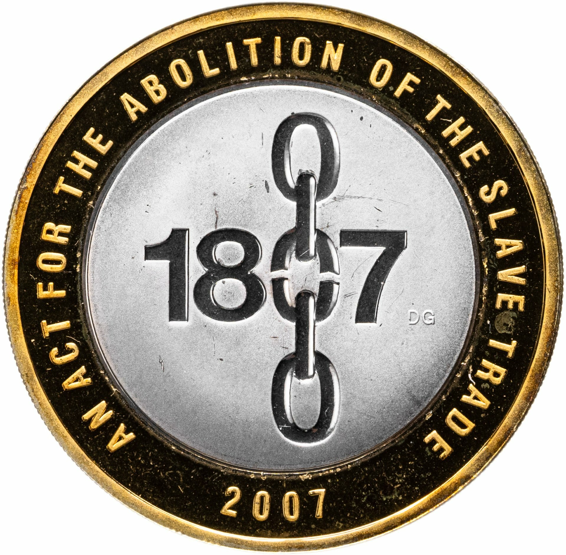 Великобритания 2 фунта pounds 2007 "200 лет со дня отмены работорговли в Британской Империи", Серебро 0, в сохранности Proof