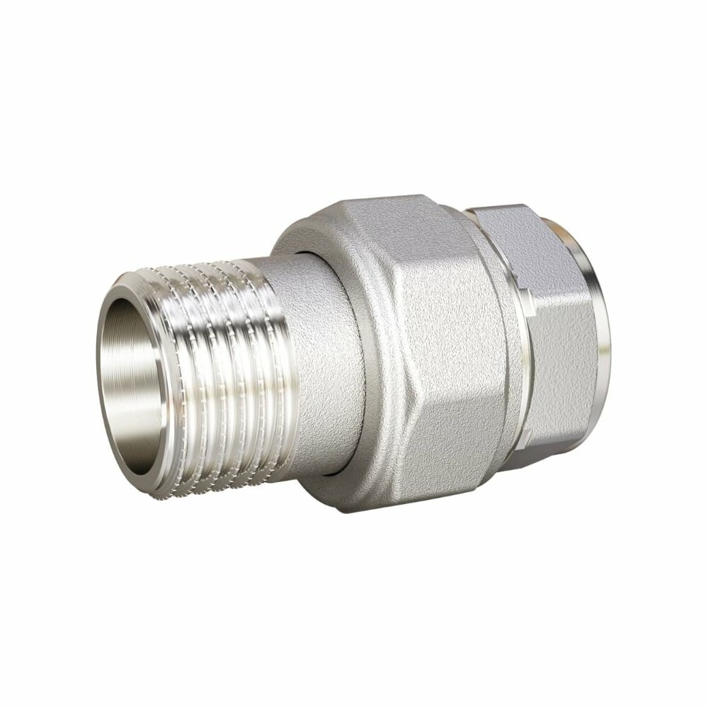 Сгон разъемный (американка) LD PRIDE DN15 (1/2") ВР/НР латунь никель с биркой LD.67.530.15