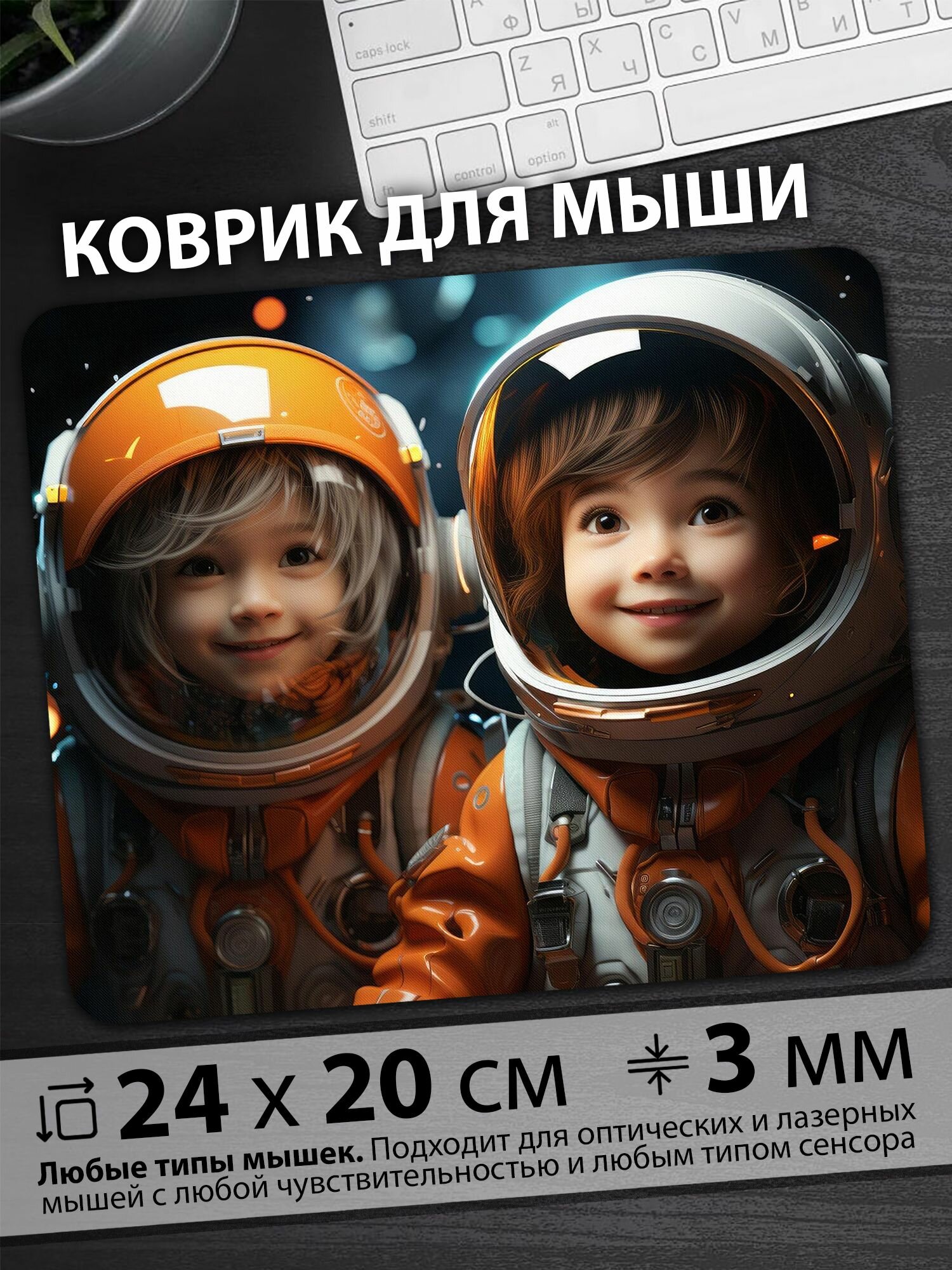 Резиновый коврик для мыши (24 x 20 см x 3 мм)
