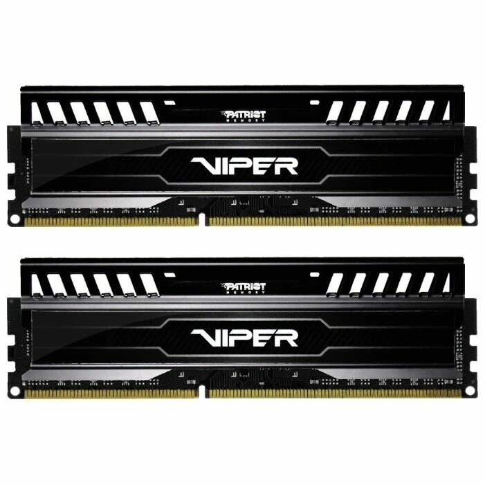 Оперативная память Patriot Viper 3, DDR3, 16GB (2x8 GB), 1600 MHz, CL9, DIMM, радиатор, черный