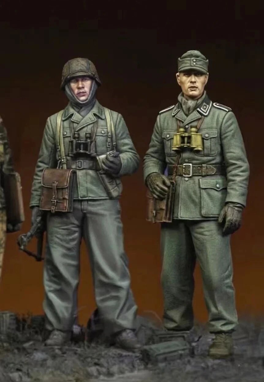 Масштаб 1/35, фигурка из смолы, собранная модель, комплект исторической военной пехоты 2, разобранная и неокрашенная игрушка-диорама