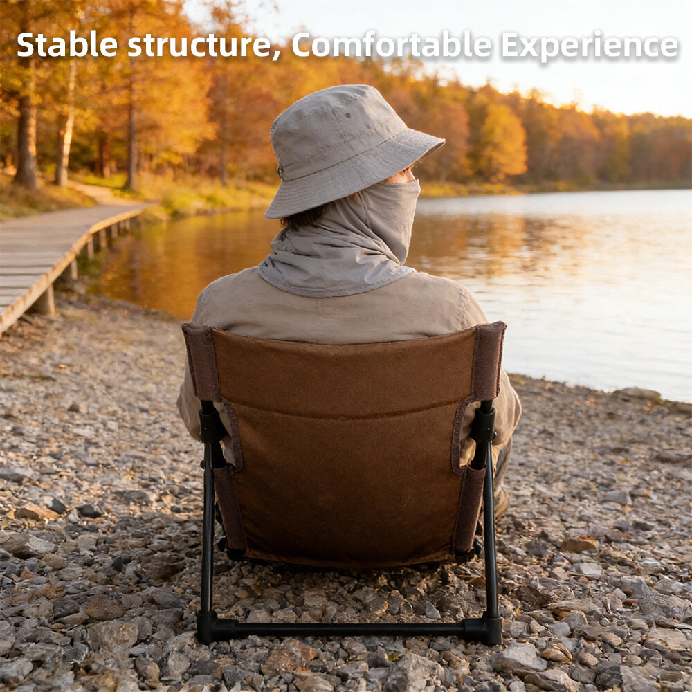 4 Pack Foldable Low Back Camping Chairs — фото 1