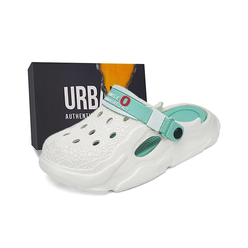 Сабо URBAN AUTHENTIC, размер EU 37 стопа (23,5CM), белый-зеленый — фото 1