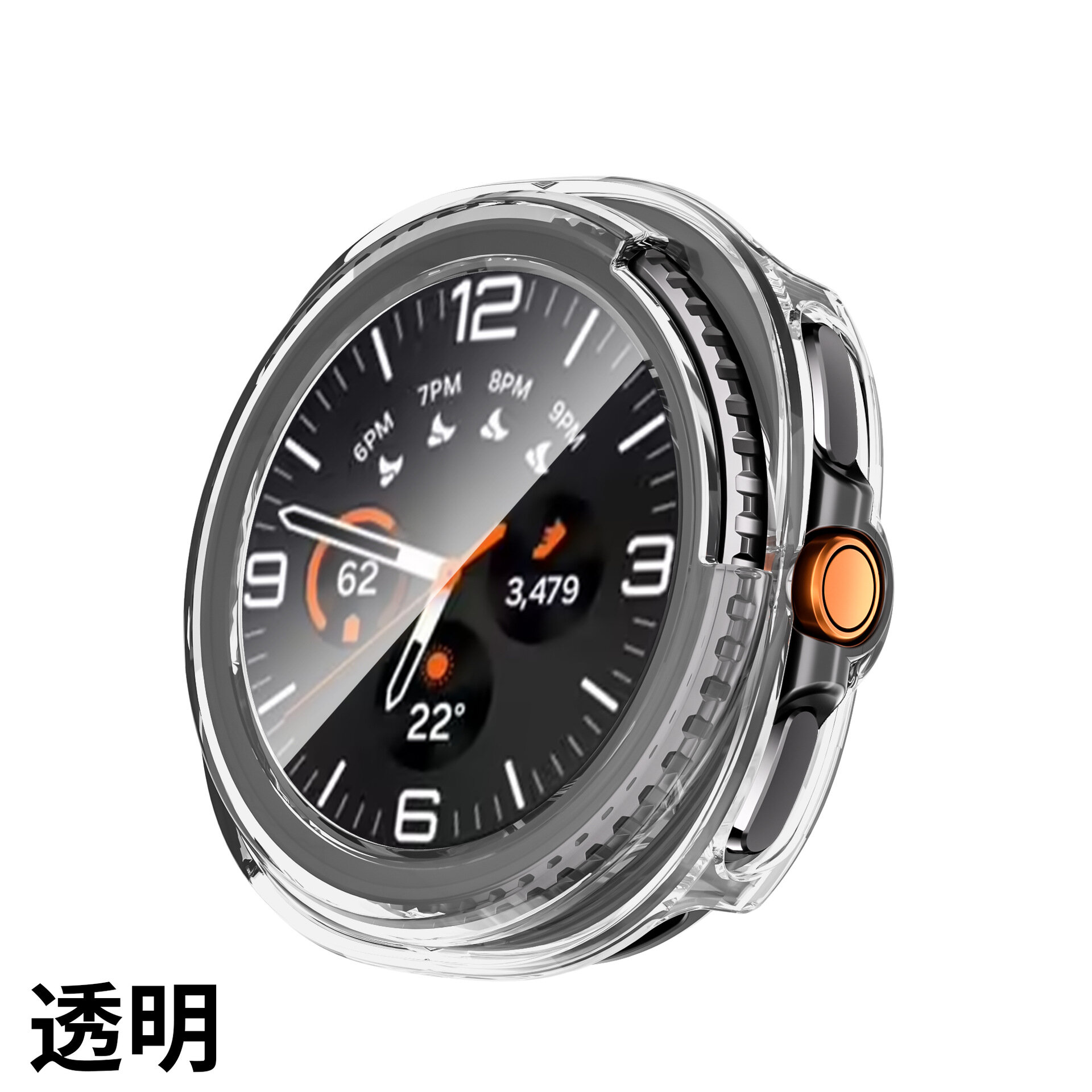 Смарт-часы Samsung Watch 8 Classic защитный чехол с закаленным стеклом, прозрачный
