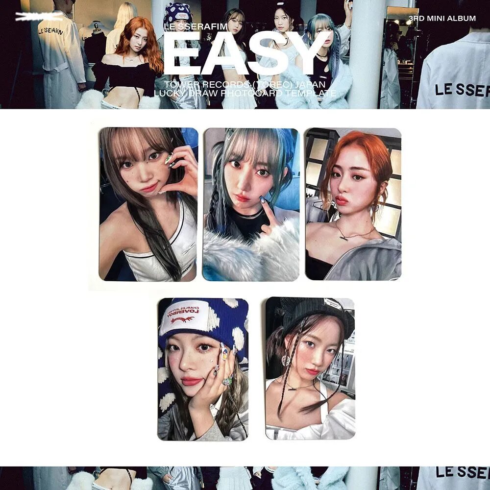Карточки LE SSERAFIM k-pop карточки коллекционные 54 * 86 мм 5 шт