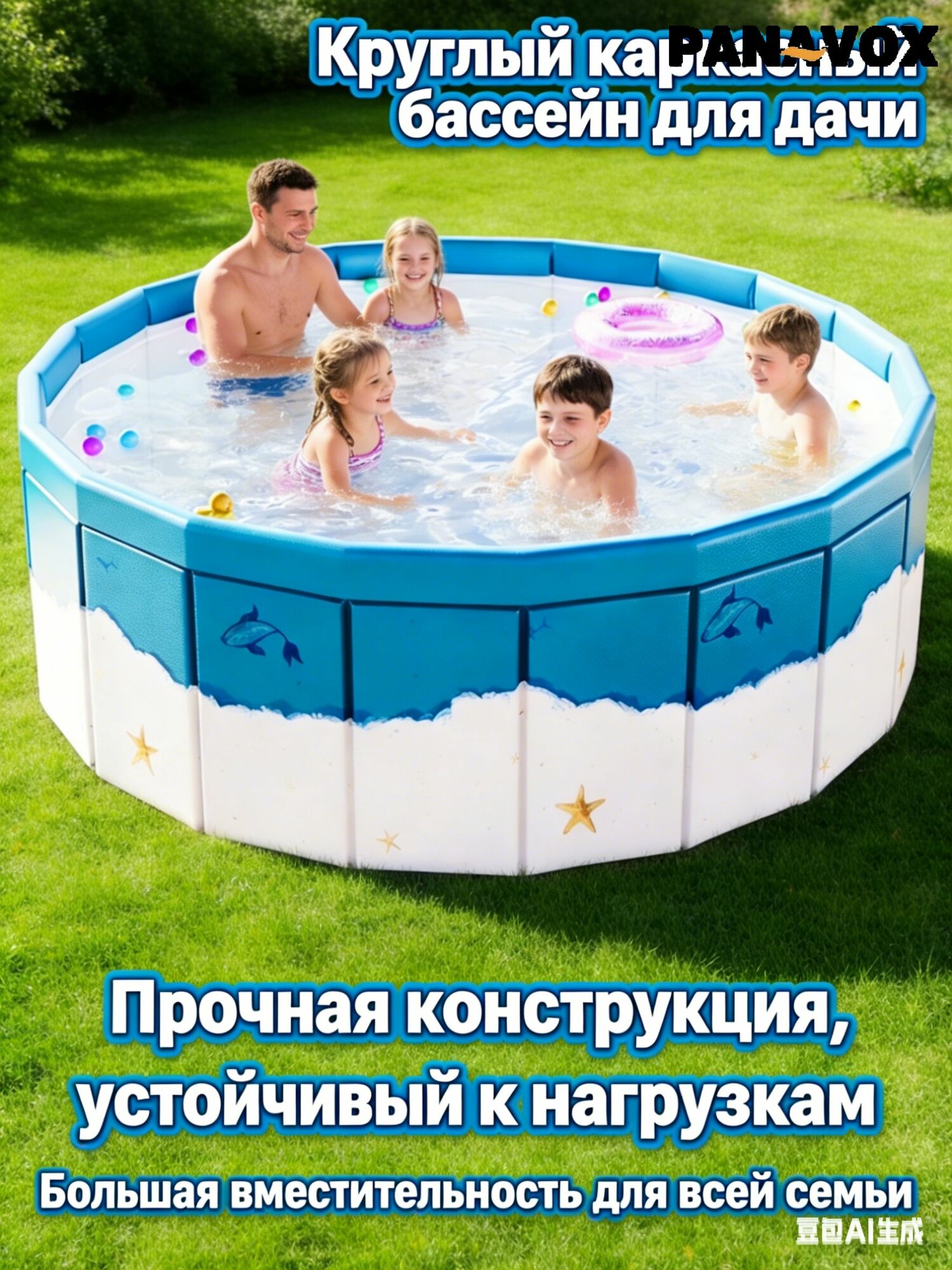 Каркасный бассейн для дачи круглый