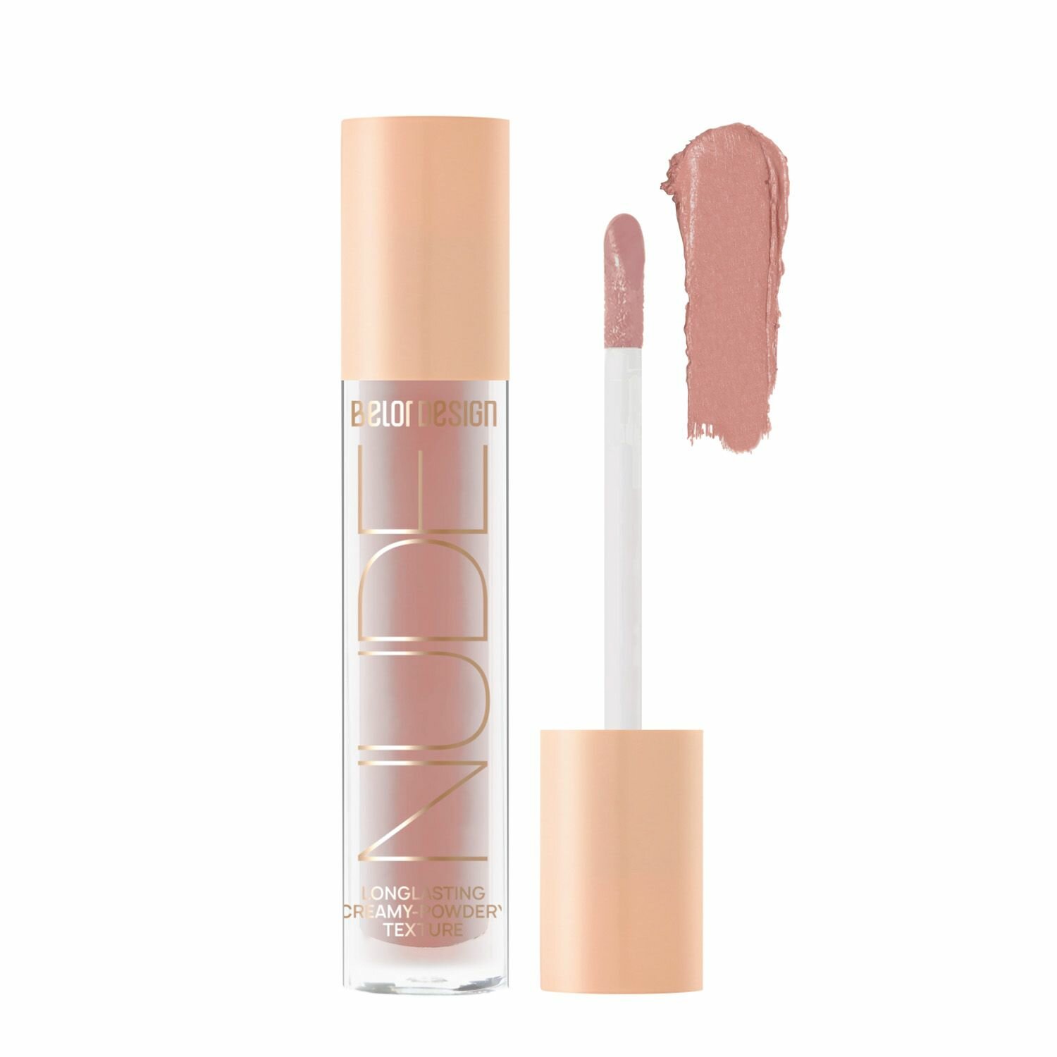 Тени для век жидкие матовые Nude Harmony тон 7 пыльная роза BELOR DESIGN