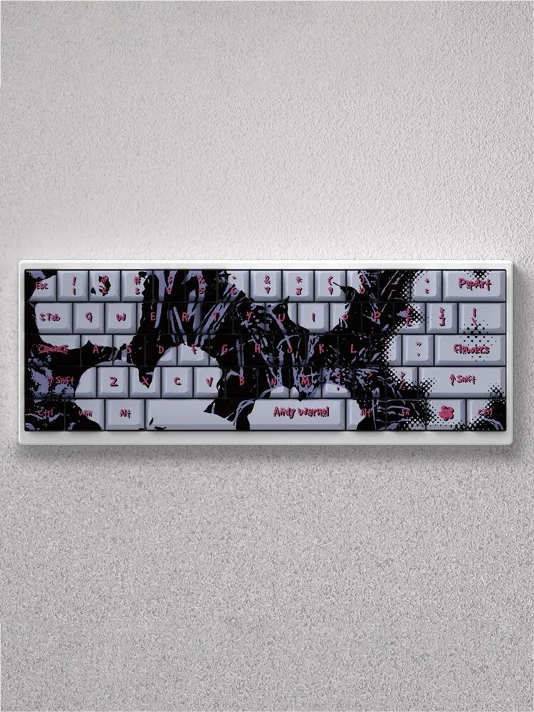 Клавиши Vanso Flowers : профиль Cherry, материал PBT, совместимы с механическими клавиатурами 60%, 65%, 68%