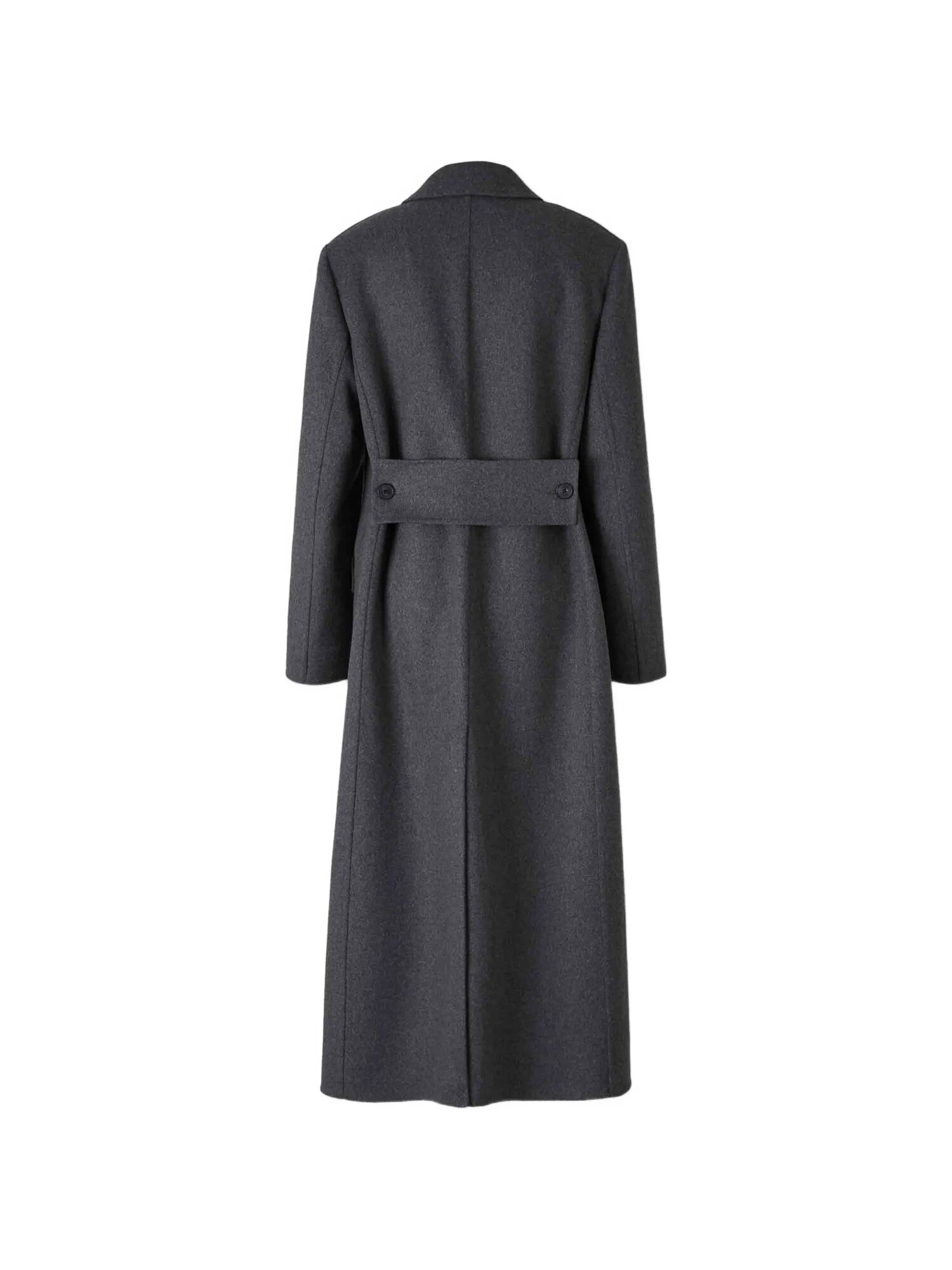 Пальто Victoria Beckham Double-breasted button-fastening coat, размер 10, серый — фото 1