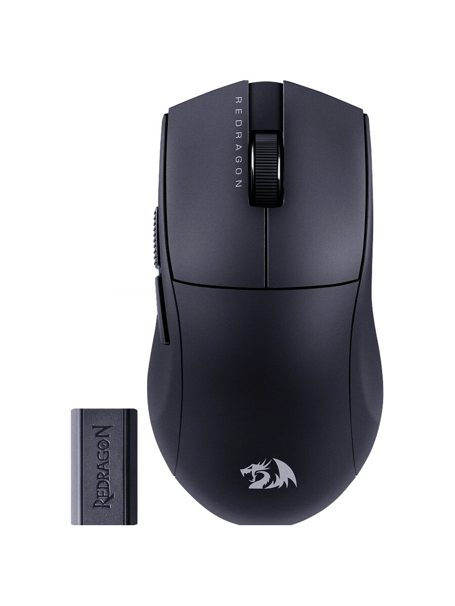 Мышь беспроводная DEFENDER Redragon K1ng 4K Pro (Король 4К Про) черный (USB/BT/2.4G, 26000dpi, 7but) (72211)