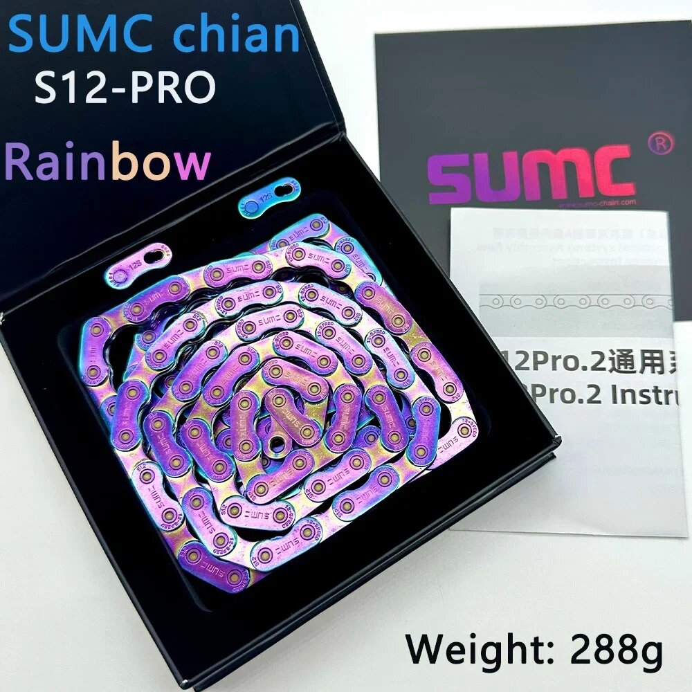 Велосипедная цепь Sumc 12 скоростей, цепь Crescent для шоссейных и горных велосипедов, 126 звеньев, ультралегкая, для Shimano