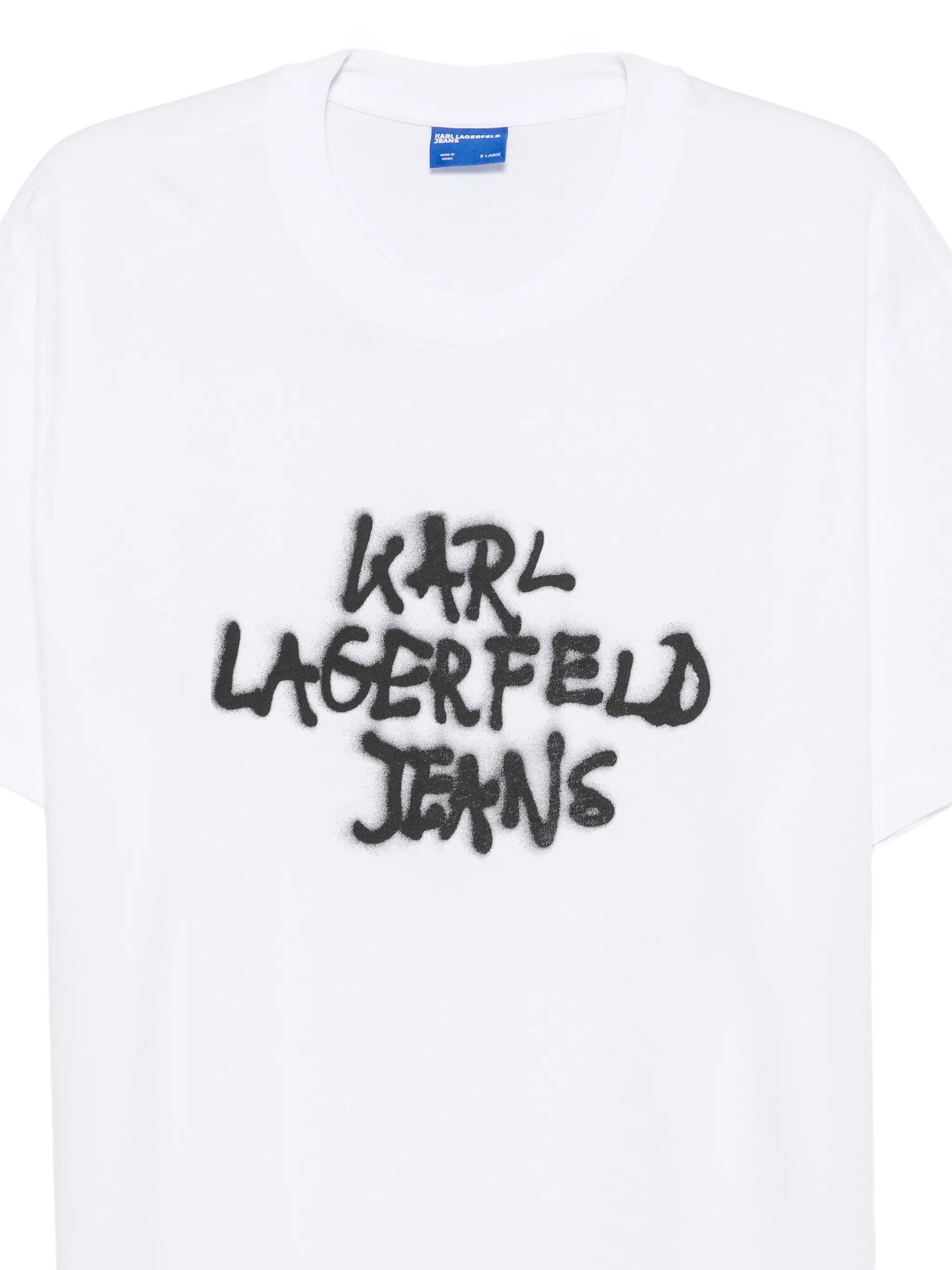 Футболка KARL LAGERFELD JEANS, размер 52, бежевый/белый — фото 1