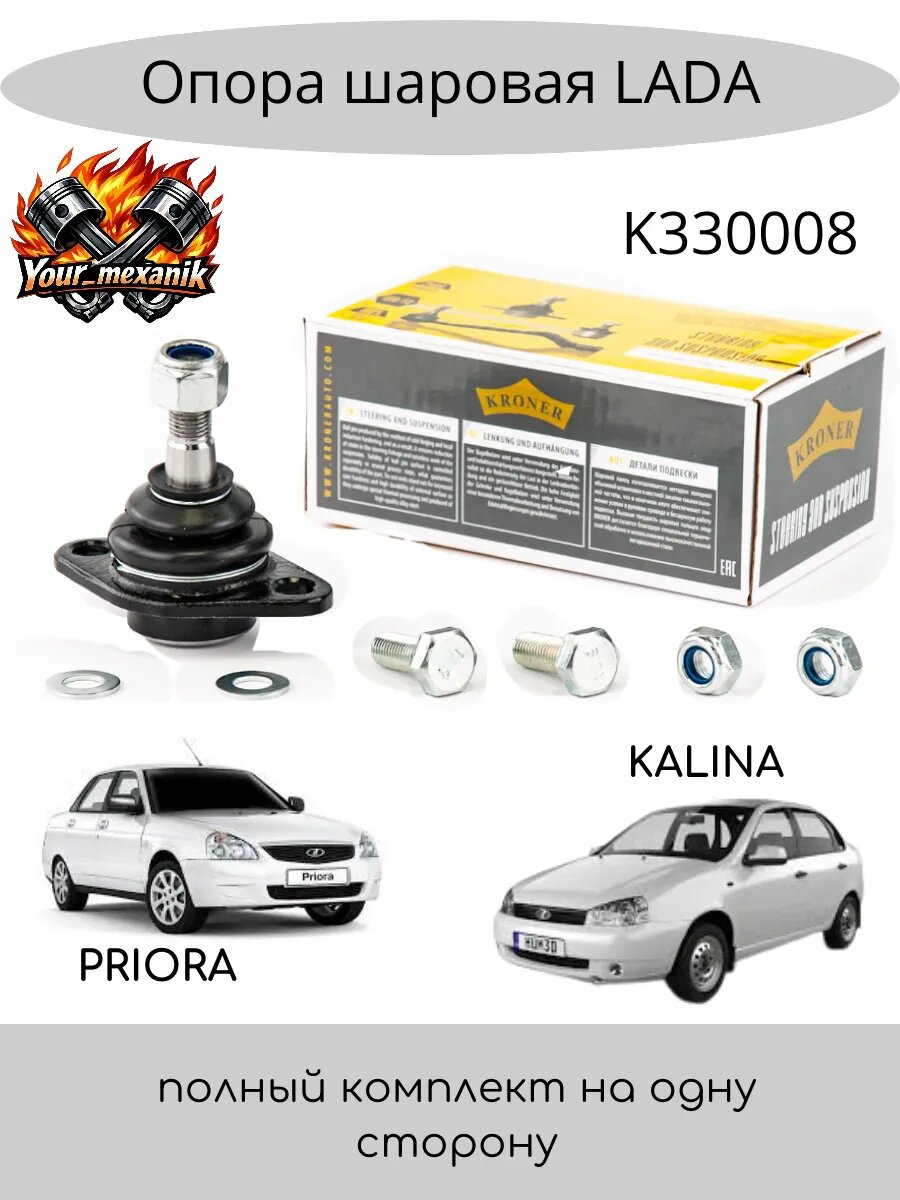 Шаровая опора на Lada Priora и Kalina