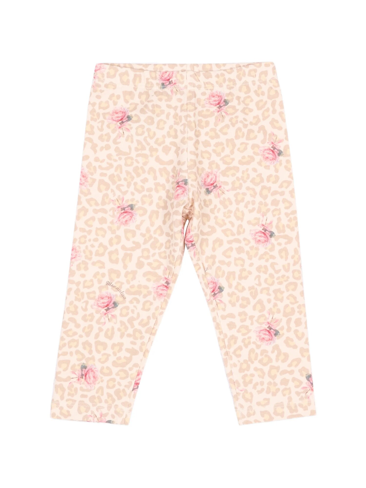 Легинсы MONNALISA Leopard-print floral-print leggings
