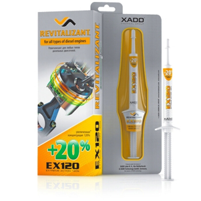 XADO Revitalizant EX120 для дизельных двигателей (шприц) блистер 8мл