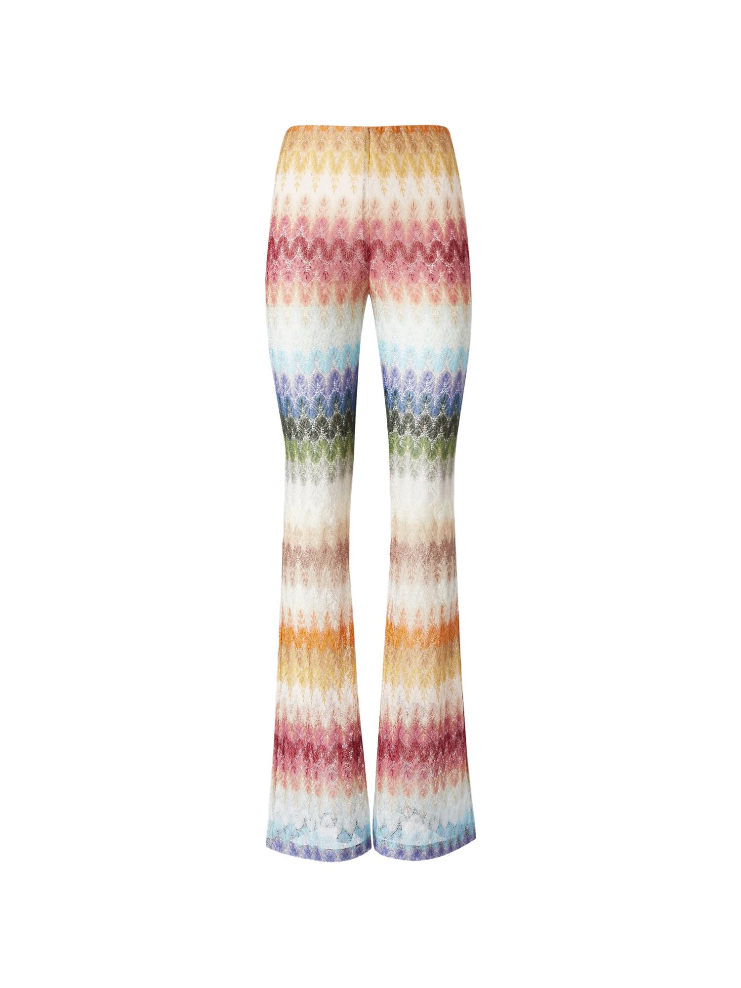 Брюки Flare viscose trousers with dégradé lace motif
