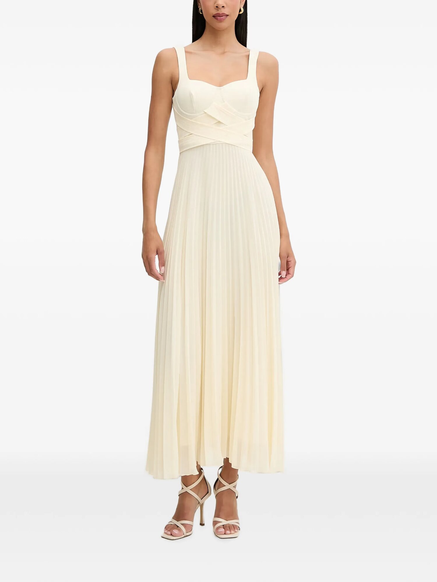 Платье PATRIZIA PEPE Pleated maxi dress, размер 38, Желтый — фото 1