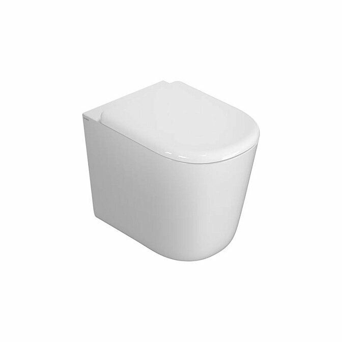 Унитаз Globo Lalita LT001BI приставной, со сливом Cleanstorm, без сидения, белый