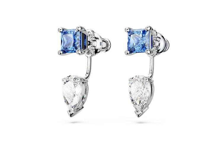 Серьги пусеты, кристаллы Swarovski