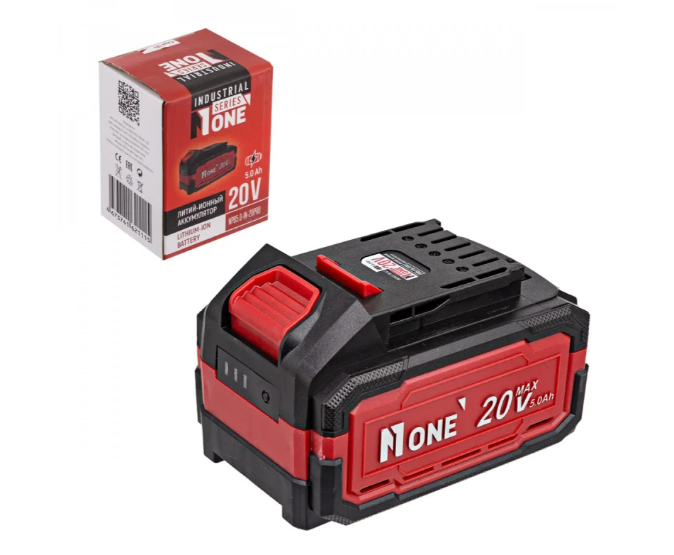 Аккумулятор NUMBER ONE NPB5.0-IN-20PRO, Li-ion, 20В, 5Ач, слайдерная конструкция, 1 шт.