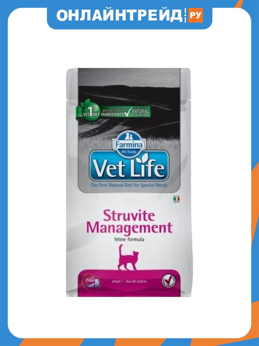 Корм сухой Farmina Vet Life Struvite Management, для кошек, 400 г