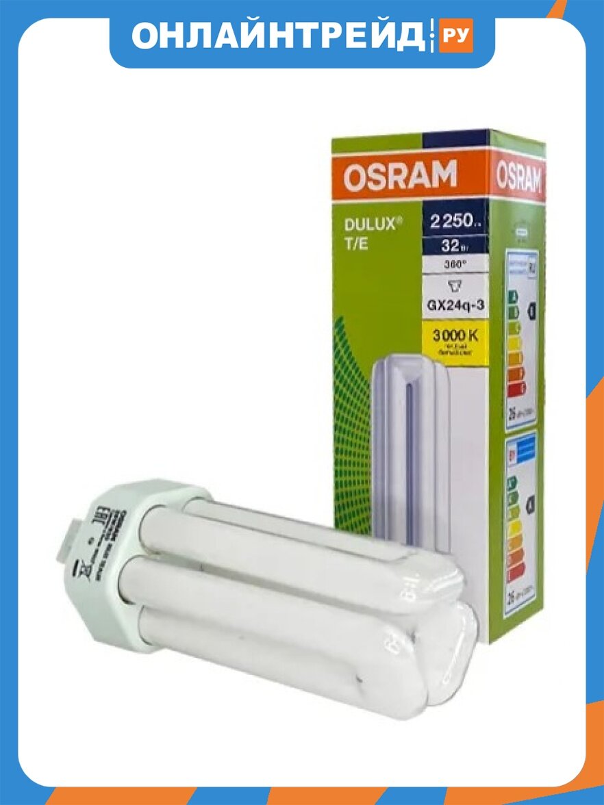 Лампа люминесцентная Ledvance-osram DULUX T/E 32W/31-830 PLUS GX24q-3 - лампа OSRAM